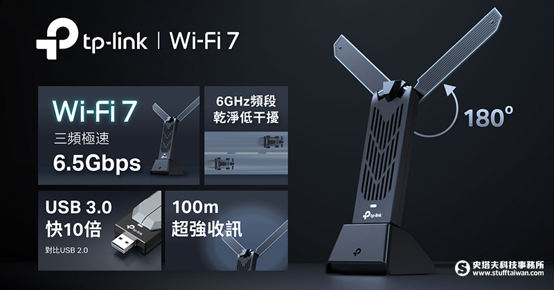 TP-Link全台首款Wi-Fi 7高增益USB3.0網卡Archer TBE400UH接入即享極速無線體驗 – 史塔夫科技事務所